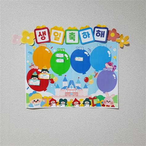 유치원 어린이집 생일판 도안 앨리스로 준비했어 네이버 블로그