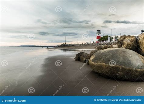 Puntarenas Beach Lighthouse Tourist Attraction Costa Rica Stock Photo Image Of Cruise Coast