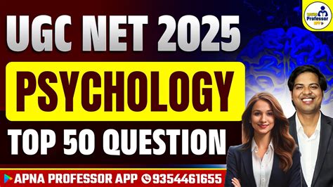 Ugc Net Psychology 2024 25 Top 50 Questions Drlokeshbali Youtube