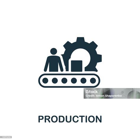 생산 벡터 아이콘 기호입니다 품질 관리 아이콘 컬렉션에서 창조적 인 기호 컴퓨터 및 모바일용 플랫 프로덕션 아이콘 가득 개념에 대한 스톡 벡터 아트 및 기타 이미지 Istock
