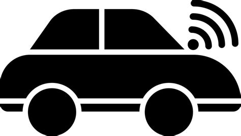 Autonomous Car Icon In Black And White Color 24276831 Vector Art At Vecteezy