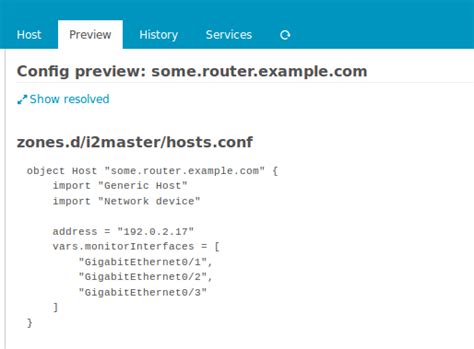 Fields Example Interfaces Array Icinga Director