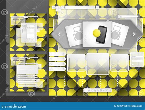 website design template menu elements stock vector illustration of icon cover 43279188