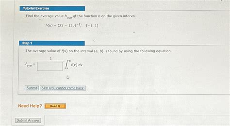 solved tutorial exercisefind the average value have ﻿of the