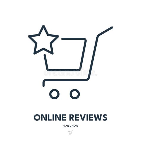 Online Reviews Icon Rating Evaluation Feedback Editable Stroke