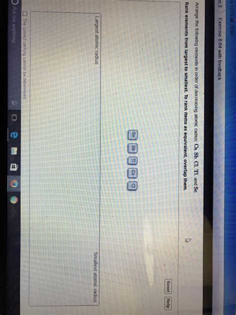 Solved Arrange The Following Elements In Order Of Decreasing