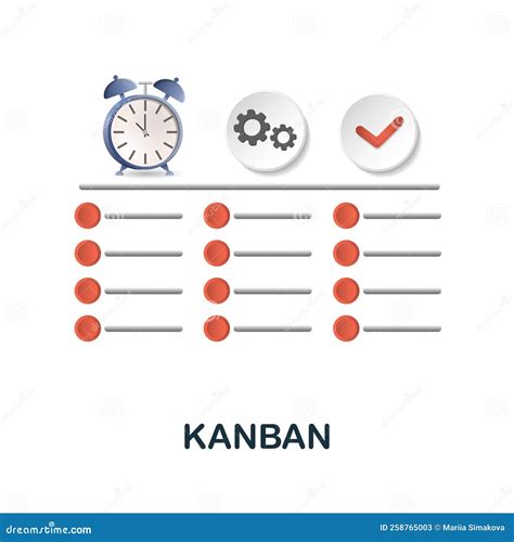 Kanban Icon 3d Illustration From Project Development Collection Stock Vector Illustration Of