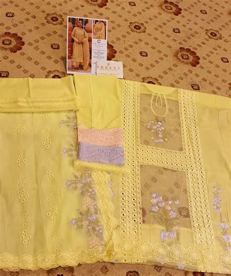 Crimson X Saira Shakira Yellow Luxury Lawn Collection Replica Shrenz