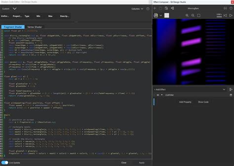 Using A Shader From Shadertoy In Effect Composer Qt Design Studio