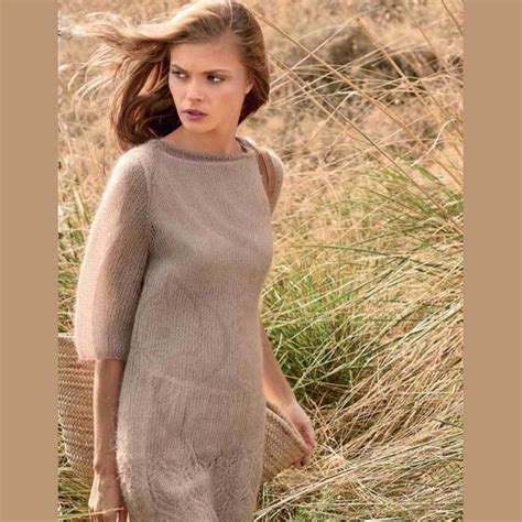 Вязание для женщин ПЛАТЬЕ С АЖУРНОЙ КАЙМОЙ ⋆ Самые красивые узоры спицами Модели Платья