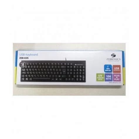 Wired Zeb K35 Zebronics Usb Keyboard At ₹ 165 Piece In New Delhi Id 2852888532548