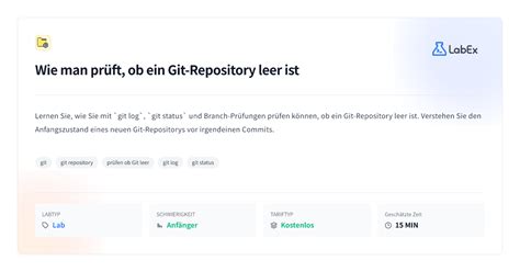 Wie Man Prüft Ob Ein Git Repository Leer Ist Labex