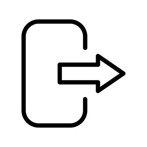 Logout Icon Exit Vector In Trendy Flat Style Flat Web Mobile Icon Sign Symbol Button
