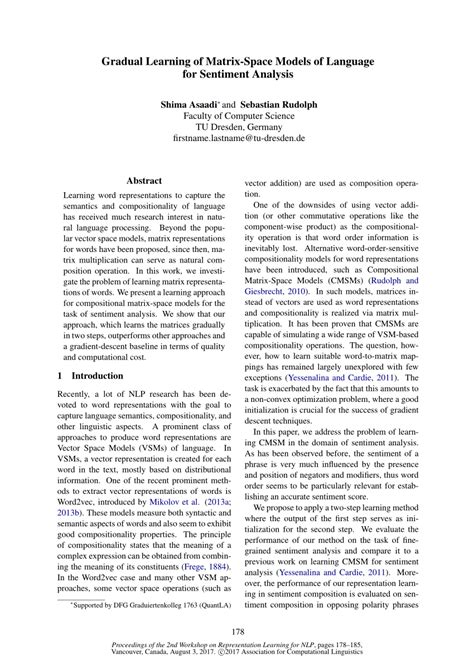 pdf gradual learning of matrix space models of language for sentiment