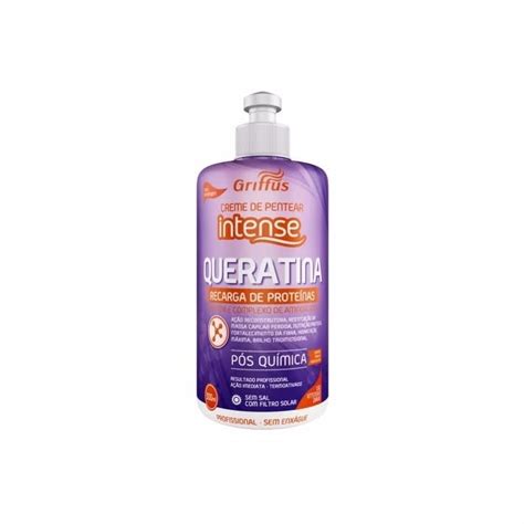 Griffus Intense Creme Para Pentear Queratina Pós Quimica 300ml