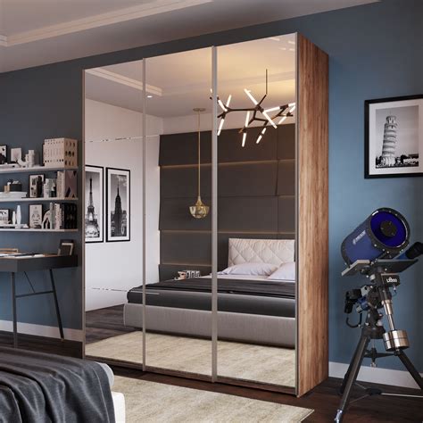 Шкаф купе 3 дверный Корсо Дуб крафт табачный купить в Москве — цена от производителя 96 810 ₽ в