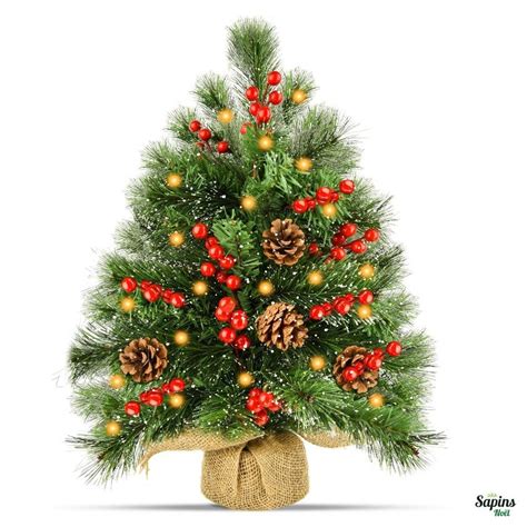 Mini Sapin Artificiel Décoré Avec Led Livraison Rapide