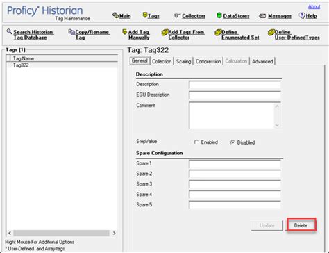 Deleting Tags Permanently Proficy Historian For Cloud 20221