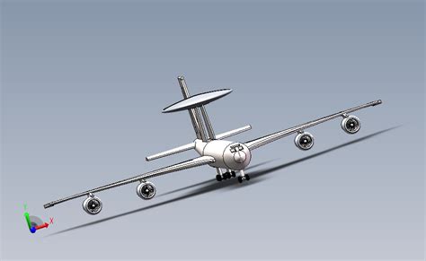 美国e3预警机 Solidworks 2014 模型图纸下载 懒石网