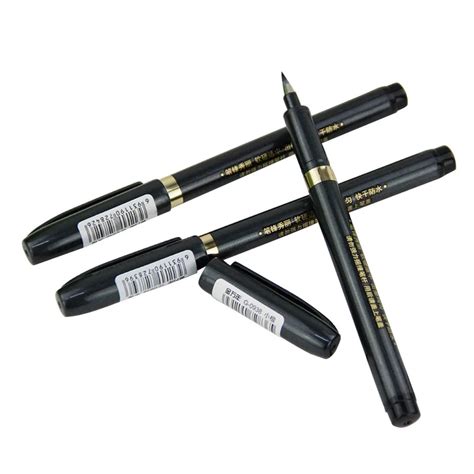 3 개몫 소프트 브러쉬 서예 중립 펜 다기능 펜 사무 용품 블랙 크기 S M Lblack Brush Pensoft