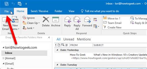 How To Change The Outlook Startup Folder