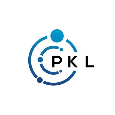 Diseño De Logotipo De Tecnología De Letras Pkl Sobre Fondo Blanco Pkl