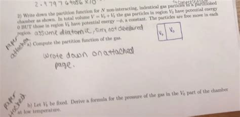 Write Down The Partition Function For N Chegg