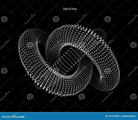 3 D Vector Of Torus Knot Abstract Vector Element With Depth Of Field