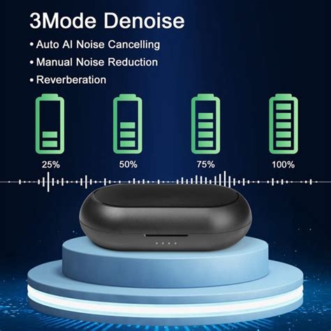충전 케이스가 있는 무선 소형 소음 감소 마이크 Usb C 클립온 마이크