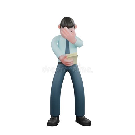 A Male Financial Analyst Stands With His Right Hand Holding A Piece Of Paper And Holding His