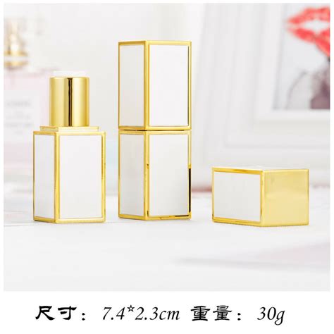 5pcs 빈 리필 되나요 병 사각형 모양 립스틱 튜브 블랙 화이트 립스틱 튜브 Diy 121mm 높은 학년 립스틱 튜브 홈