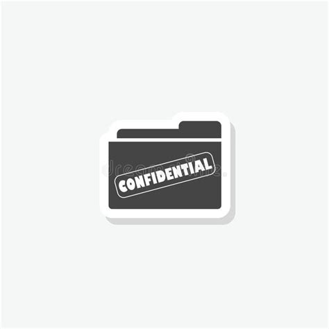 Confidential Folder Icon Folder Password Protection Icon Isolated On White Background Stock