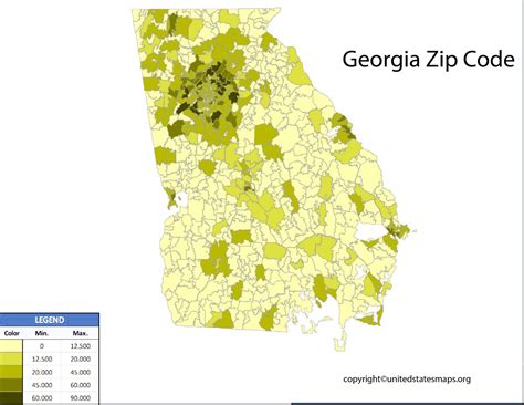 Georgia Zip Code Map Map Of Georgia Zip Codes