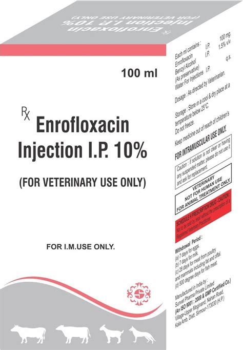 Enrofloxacin Injection Treatment Antibiotic Packaging Type Glass Vial At ₹ 80 Vial In Kala
