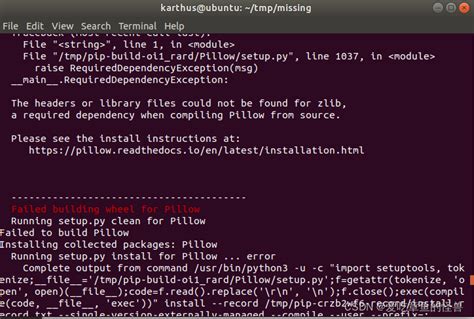 解决安装failed Building Wheel For Pillow Csdn博客