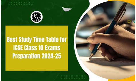 Best Study Time Table For ICSE Class 10 Exams Preparation 2024 25