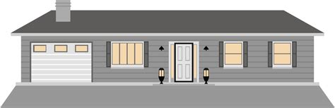 Ranch Style House Illustration 45893315 Vector Art At Vecteezy
