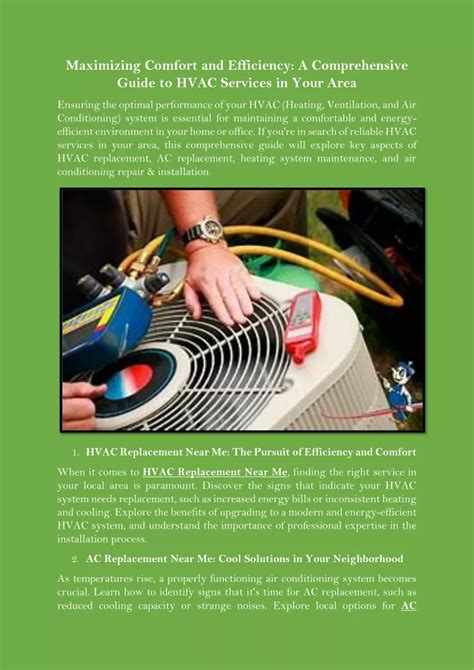 ppt maximizing comfort and efficiency a comprehensive guide to hvac services in your area