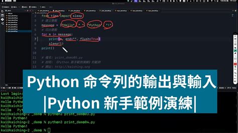Python 命令列的輸出與輸入 Python 新手範例演練 Pydoing Youtube