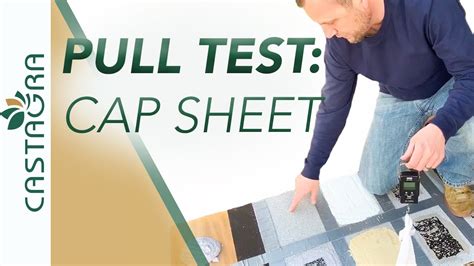Pull Test Adhesion Roof Coating Over Cap Sheet Youtube