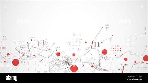 Technology Background With Plexus Effect Big Data Concept Binary Computer Code Vector