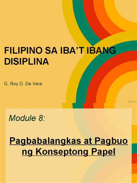 Module 8 9 Filipino Sa Ibat Ibang Disiplina Pdf