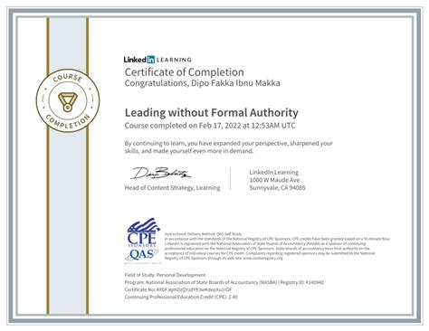 Dipo Fakka Ibnu Makka On Linkedin Certificate Of Completion