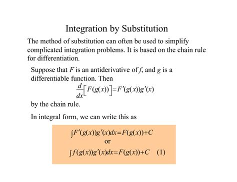 Integration By Substitution Calculus Technique