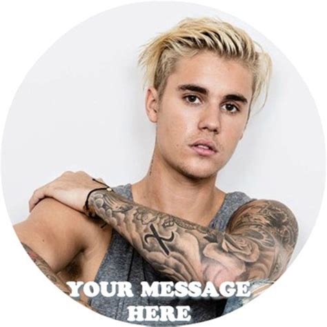 Justin Bieber Edible Image Cake Topper Personalized Birthday Sheet Cus