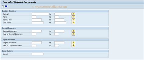 MBSM SAP Tcode Display Cancelled Material Documents MBSM SAP Tcode Display Cancelled Material Documents