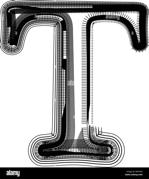 Font Illustration Letter T Stock Vector Image Art Alamy