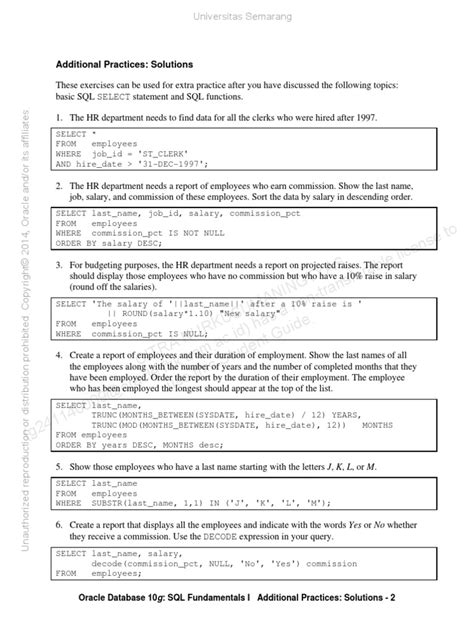 D17108gc30 Add Prac Solution Download Free Pdf Oracle Database Sql