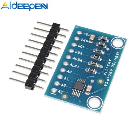 Aideepen ADS1115 16 Bit 16 Byte 4 Channel I2C IIC Analog To Digital ADC PGA Converter With