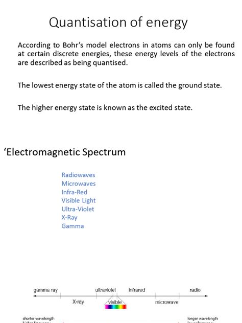 Ch 34 35 Quantisation Of Energy Pdf Emission Spectrum Energy Level
